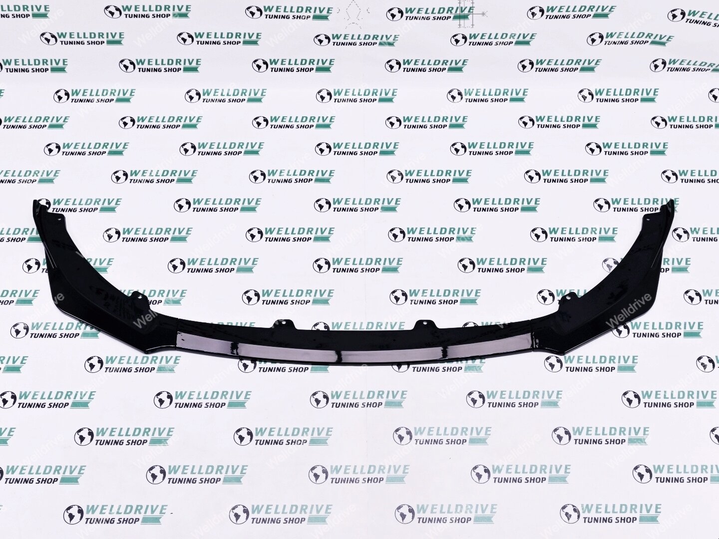 Губа переднего бампера Kia Stinger 1 CK GT черный глянец glossy black