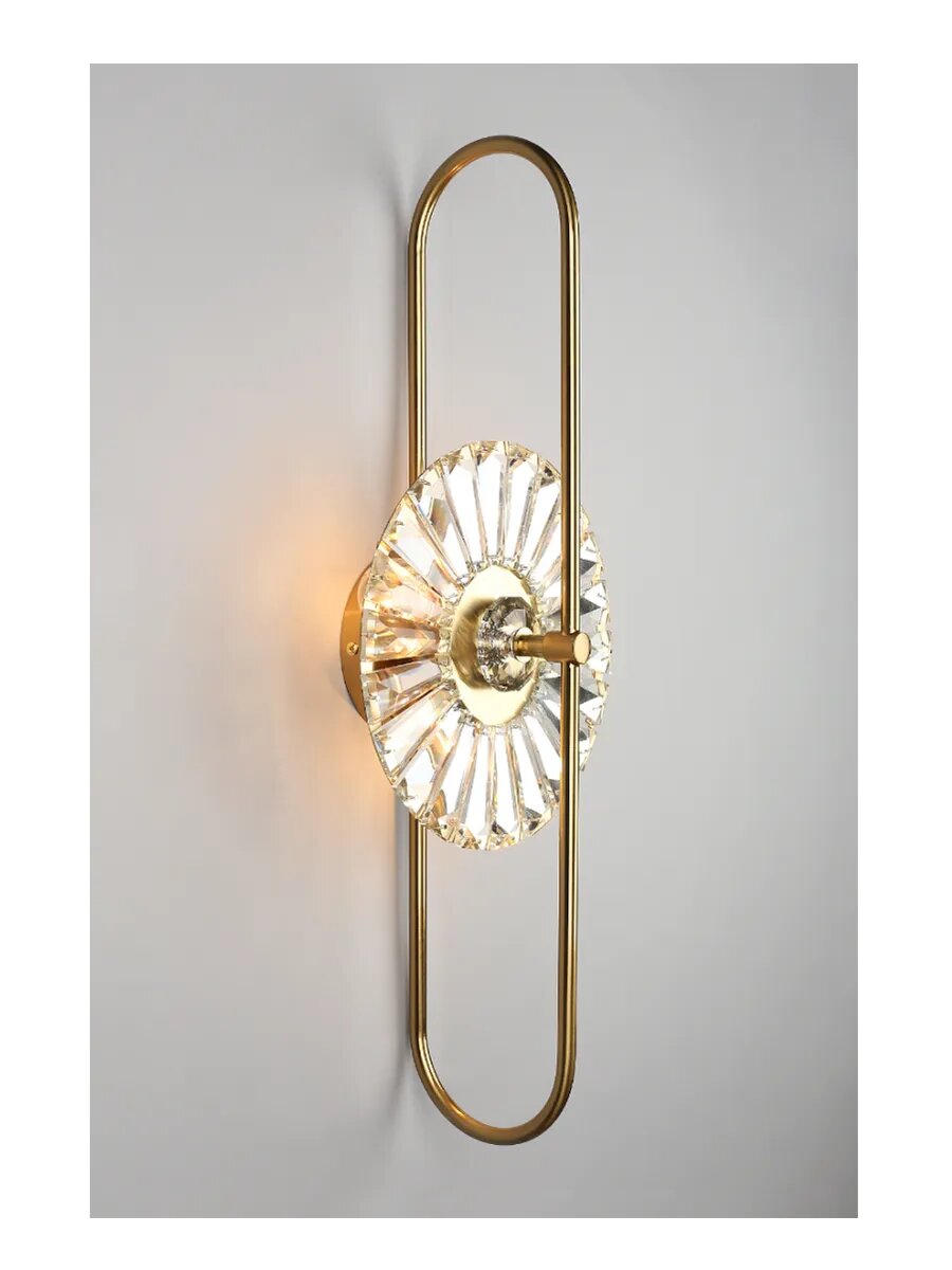 Настенный светильник newrgy lighting W2789P/3A, латунь, желтый, цоколь Е14, свет нейтральный белый, для спальни