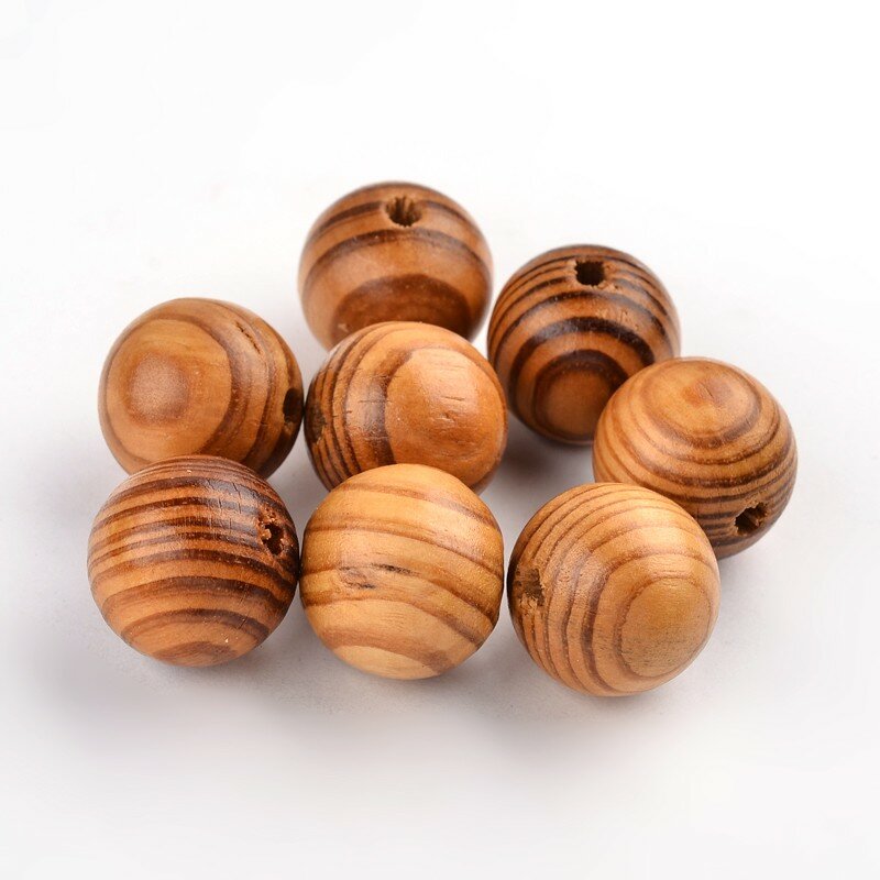 Бусина деревянная, 25мм, полосатая, 45 грамм