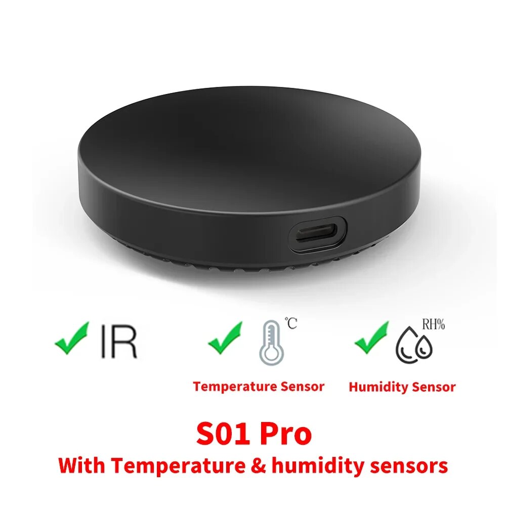 Универсальный ИК-пульт Tuya S01/S01PRO для умного дома With Sensor