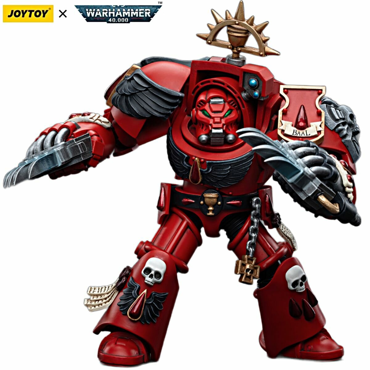 JOYTOY 1/18 Wahammer 40000 Фигурка действия Blood Angels Assault Terminators Brother Tyborel Коллекционная модель