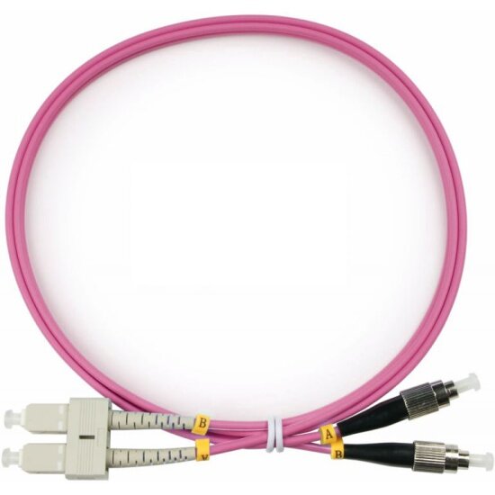 Патч-корд оптический Toplan , дуплексный, FC/PC-SC/PC, MM 50/125 (OM4), 10 м, LSZH