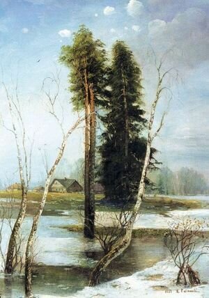 Пазлы 1000 деталей. Саврасов А. К. "Ранняя весна" (коллекция Третьяковской галереи) 100973, (ООО "Стелла+")