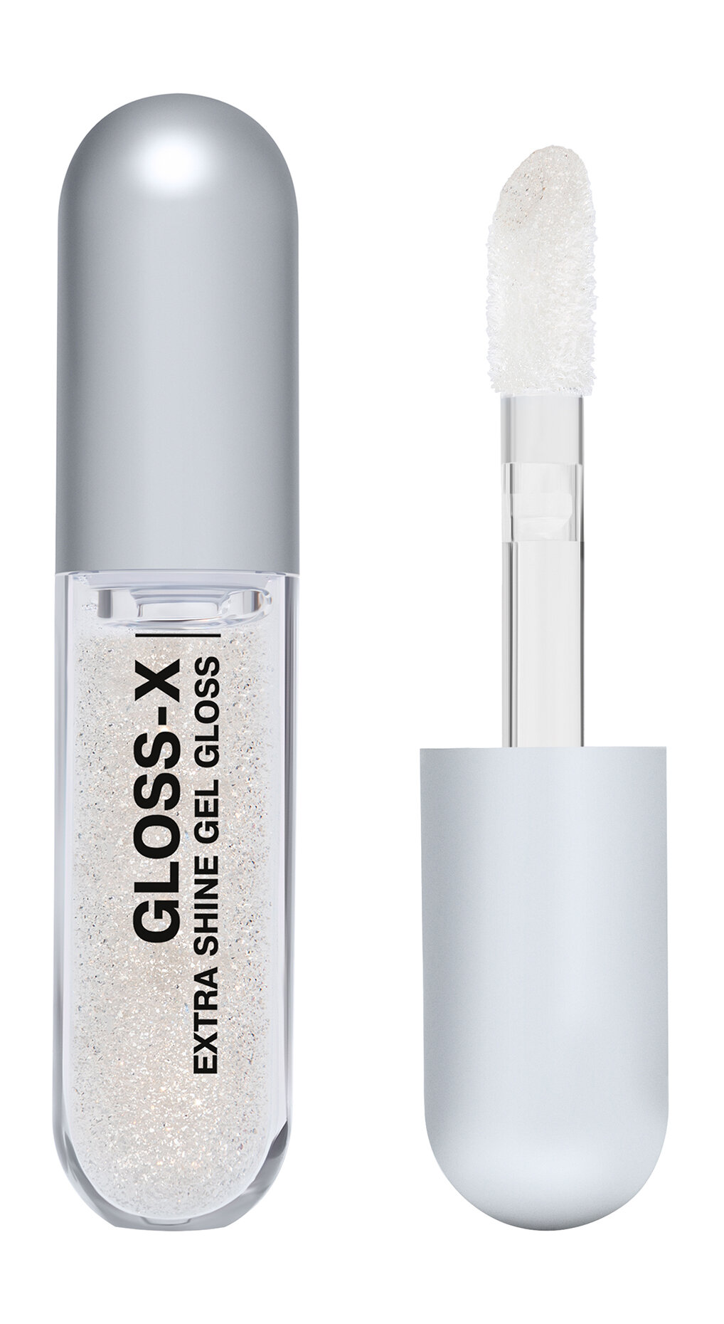 INFLUENCE BEAUTY Гель-блеск для губ Gloss-X, 3,4 мл, 03 прозрачный с золотыми блестками