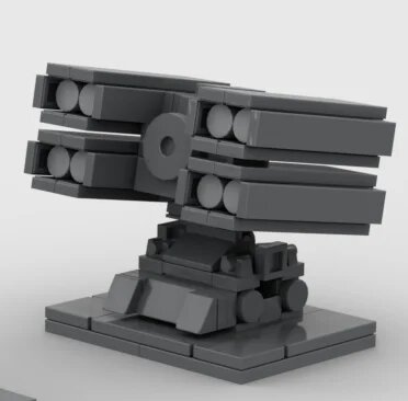 Блочные кирпичи для сборки оружия You Shine Серый, Antiaircraft module2