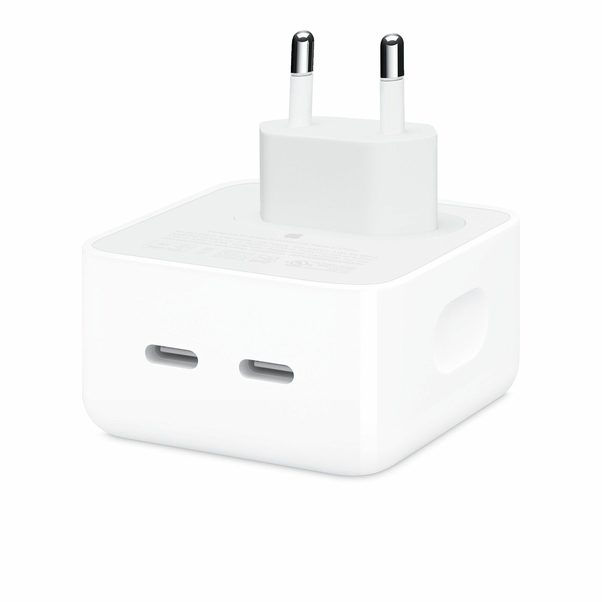 Зарядное устройство Dual USB Port Type-C 35W (горизонтальное) (техпак) без кабеля