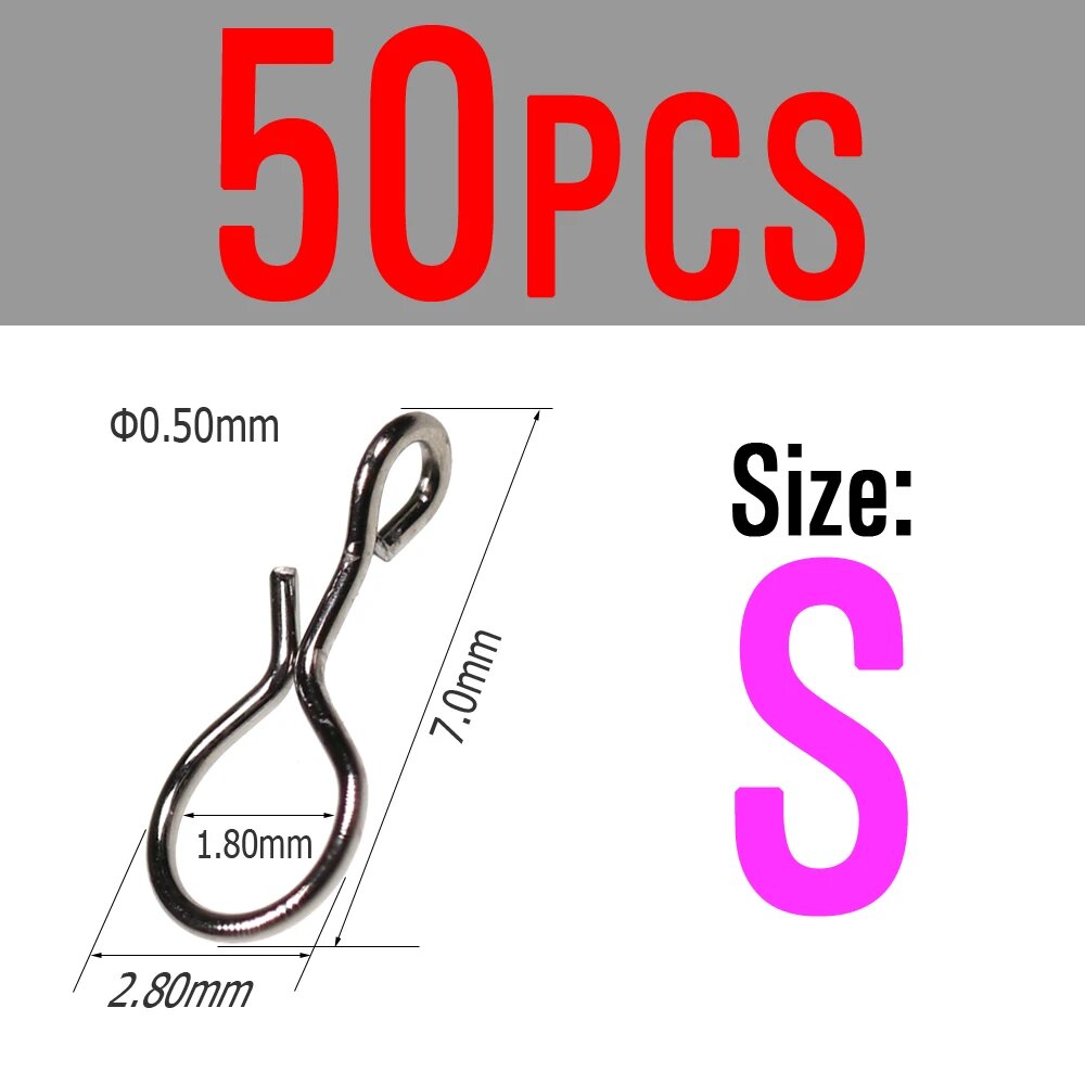 50шт Захваты для мух, Size S, Розовый