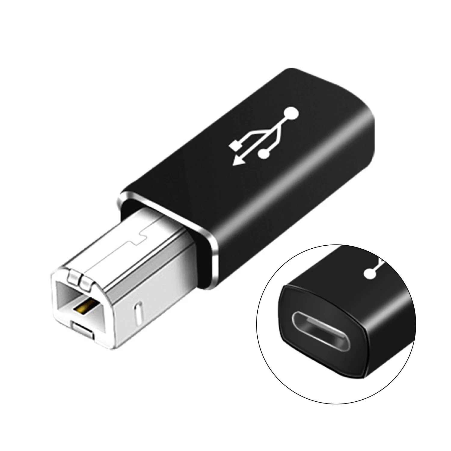 NNBILI USB-адаптер типа C «мама» на USB B «папа» для сканера, принтера, преобразователя передачи данных, адаптер для клавиатуры контроллера MIDI A