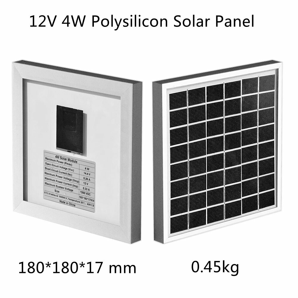 4 Вт стеклянная солнечная панель 12V 4W Poly