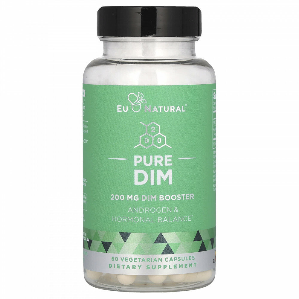 Eu Natural, Pure DIM, 200 мг, 60 вегетарианских капсул