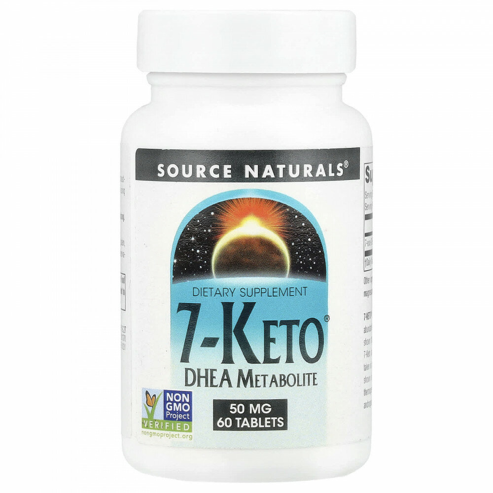 Source Naturals, 7-Keto®, метаболит дгэа, 50 мг, 60 таблеток