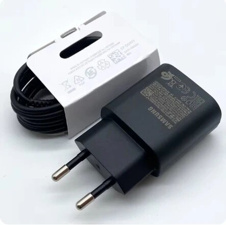 Samsung 25W зарядное устройство Black EU and Cable