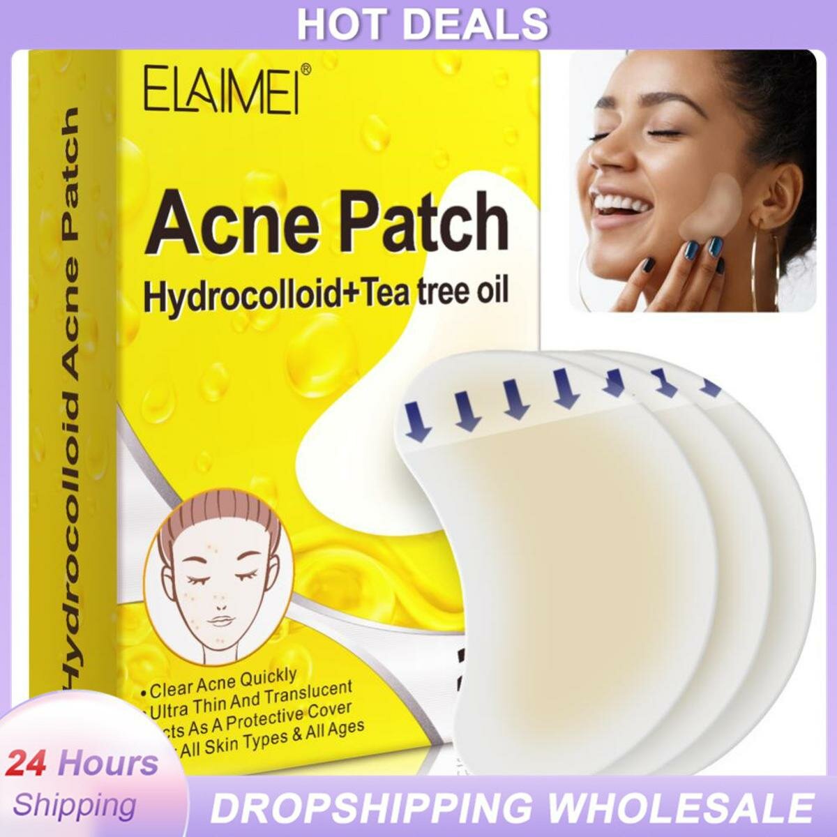 20/60 шт. пластырь для удаления прыщей, бирка для кожи, ватный диск, контроль масла, увлажняющие, невидимые наклейки от прыщей, инструменты для ухода за лицом