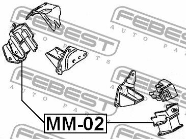 Опора двигателя, MM02 FEBEST MM-02