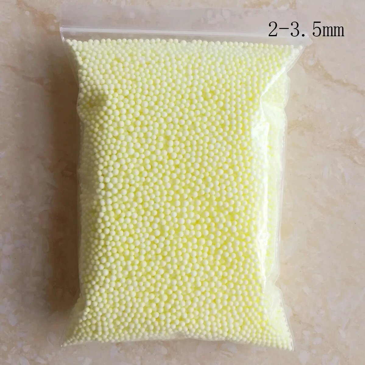Шарики из пенопласта Felicoalice 1700 шт. 7-9 мм Светло-желтый, 2-3.5mm yellow 13g