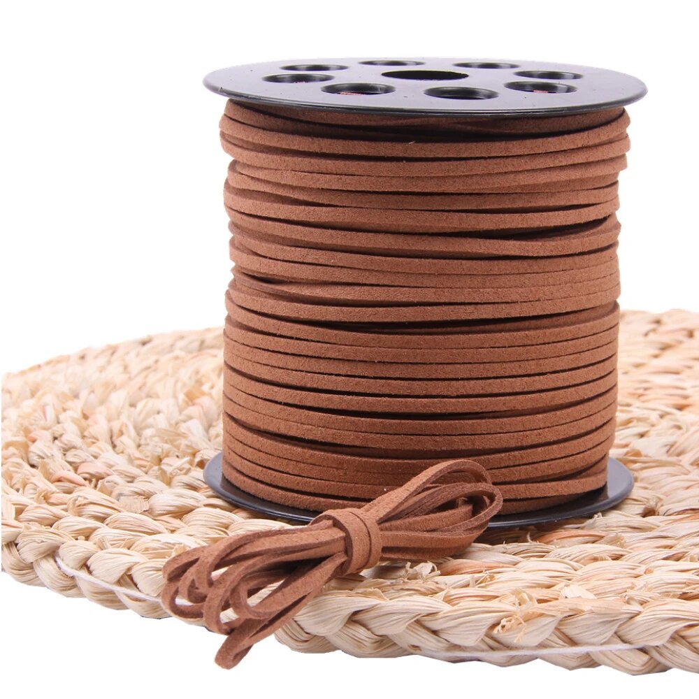 Шнур из искусственной замши 2,5 мм 4AMAZONIA для изготовления украшений Коричневый, 9