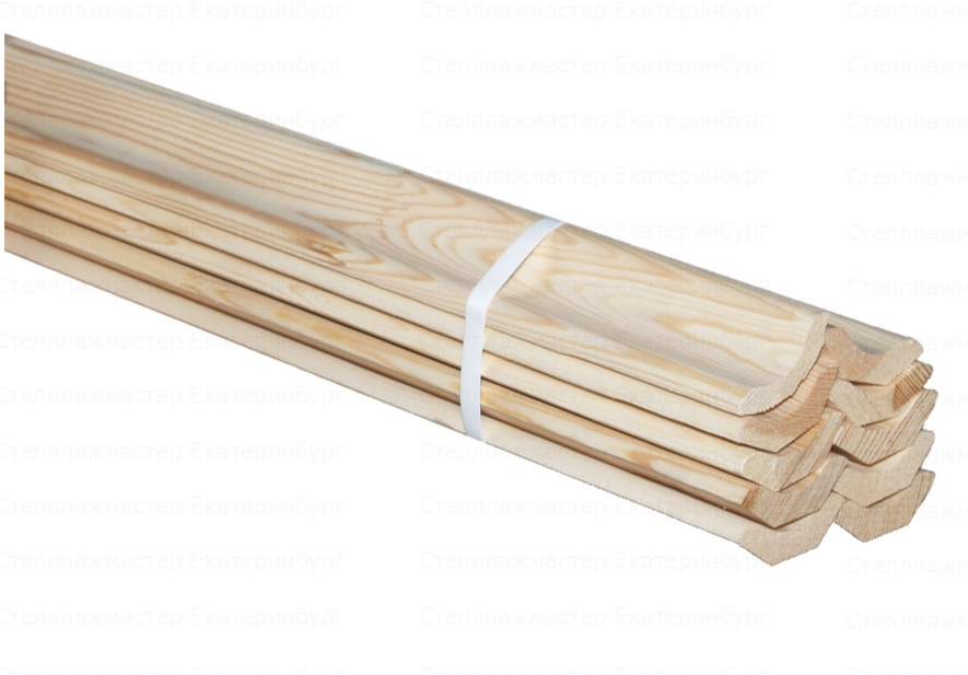 Плинтус деревянный напольный (сосна) сорт Экстра (без сучков) 15х42х1000 мм, 10 шт. (Сращенный) Согуд