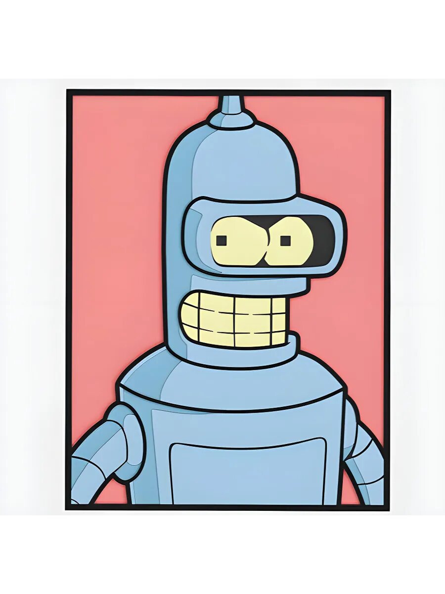 3D Картина по номерам из дерева Бендер, 23x30 см