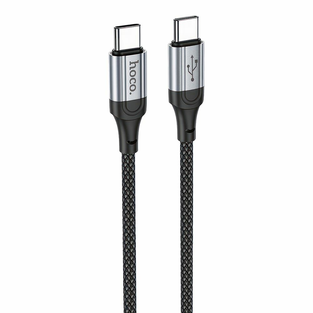 USB-C кабель Hoco X102 Fresh Type-C, 3А, 60W, 1м, нейлон, черный