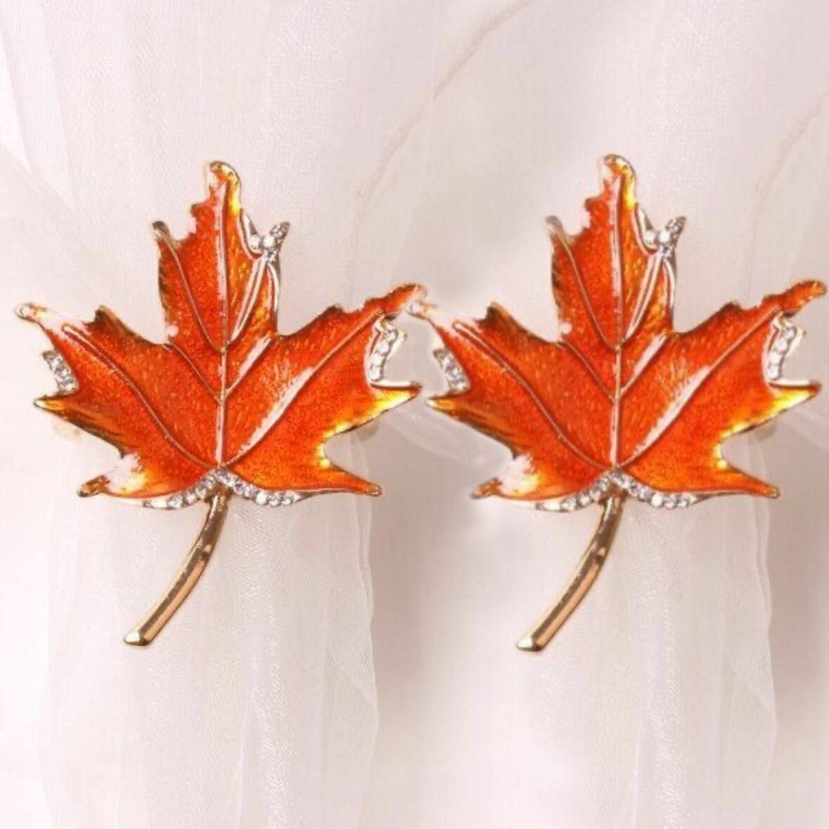 Кольца для салфеток "Кленовый лист", 2 шт.