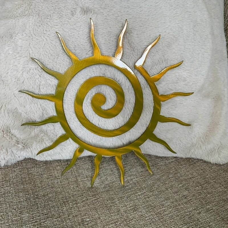 1шт Star Wall Art - Металлическая декоративная тарелка для наружного двора и веранды