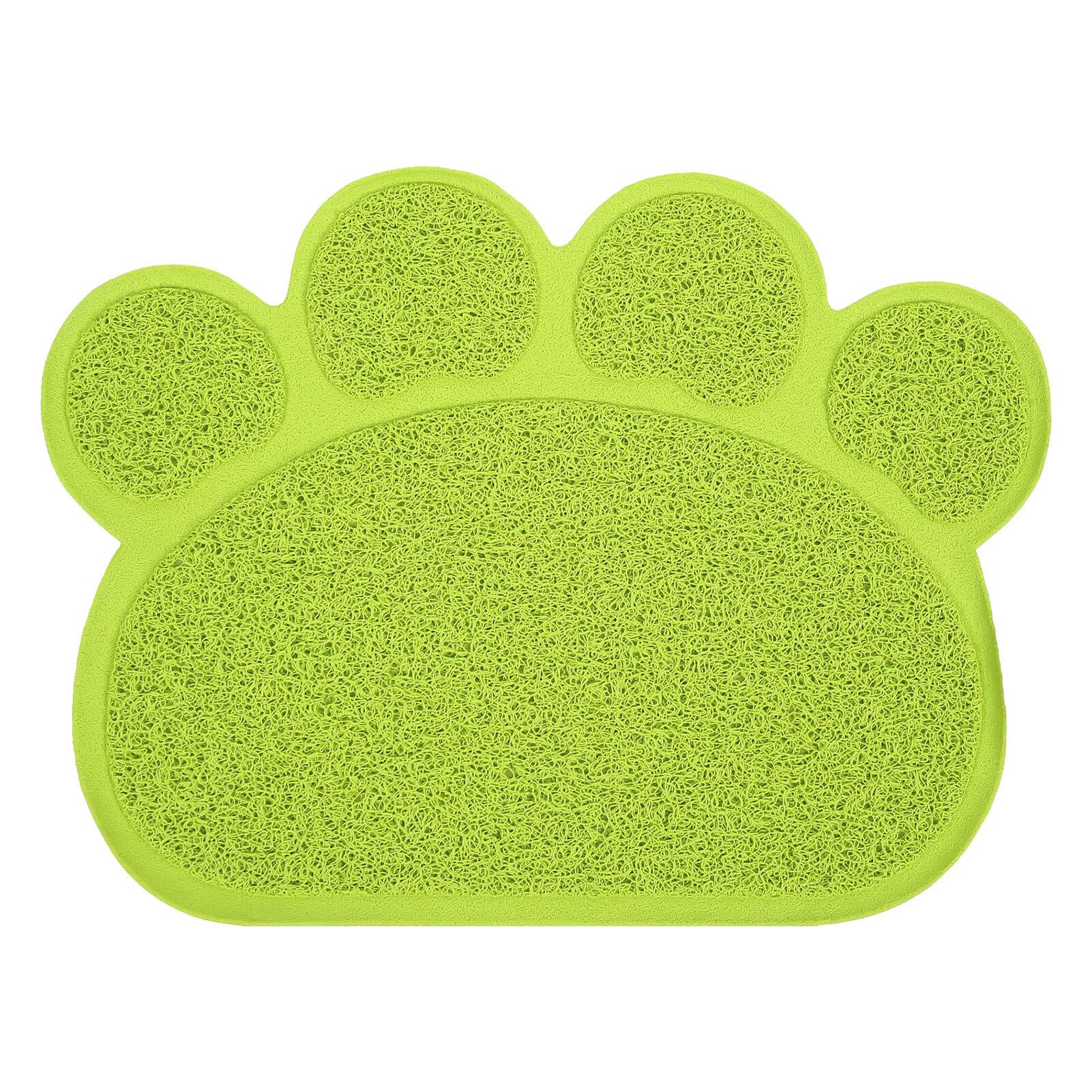 Коврик для кошачьего туалета, препятствующий скольжению, водонепроницаемый, мягкий, в форме лапы, ПВХ, для кошачьего туалета, для пола в помещении, зеленый