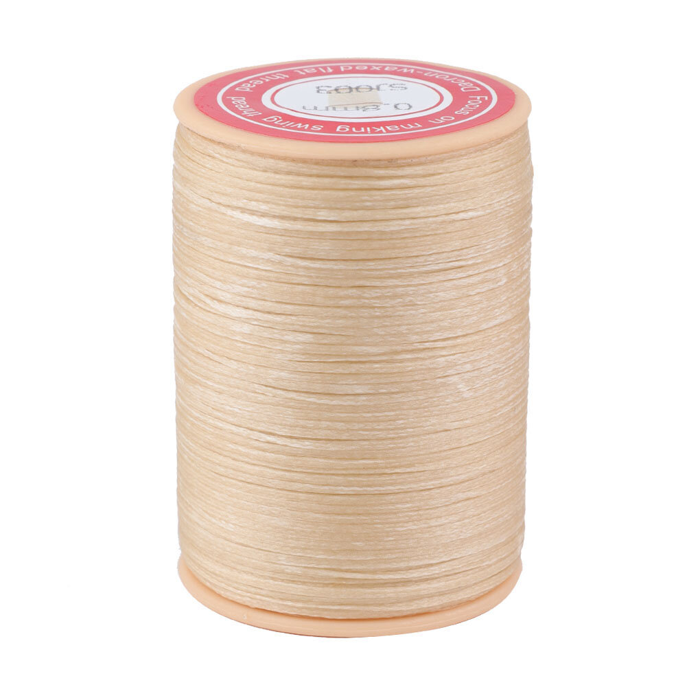 0,8 мм кожаный швейный шнур 150d/16 Ручная работа вязаная ремесленная восковая нить рулон (бежевый)