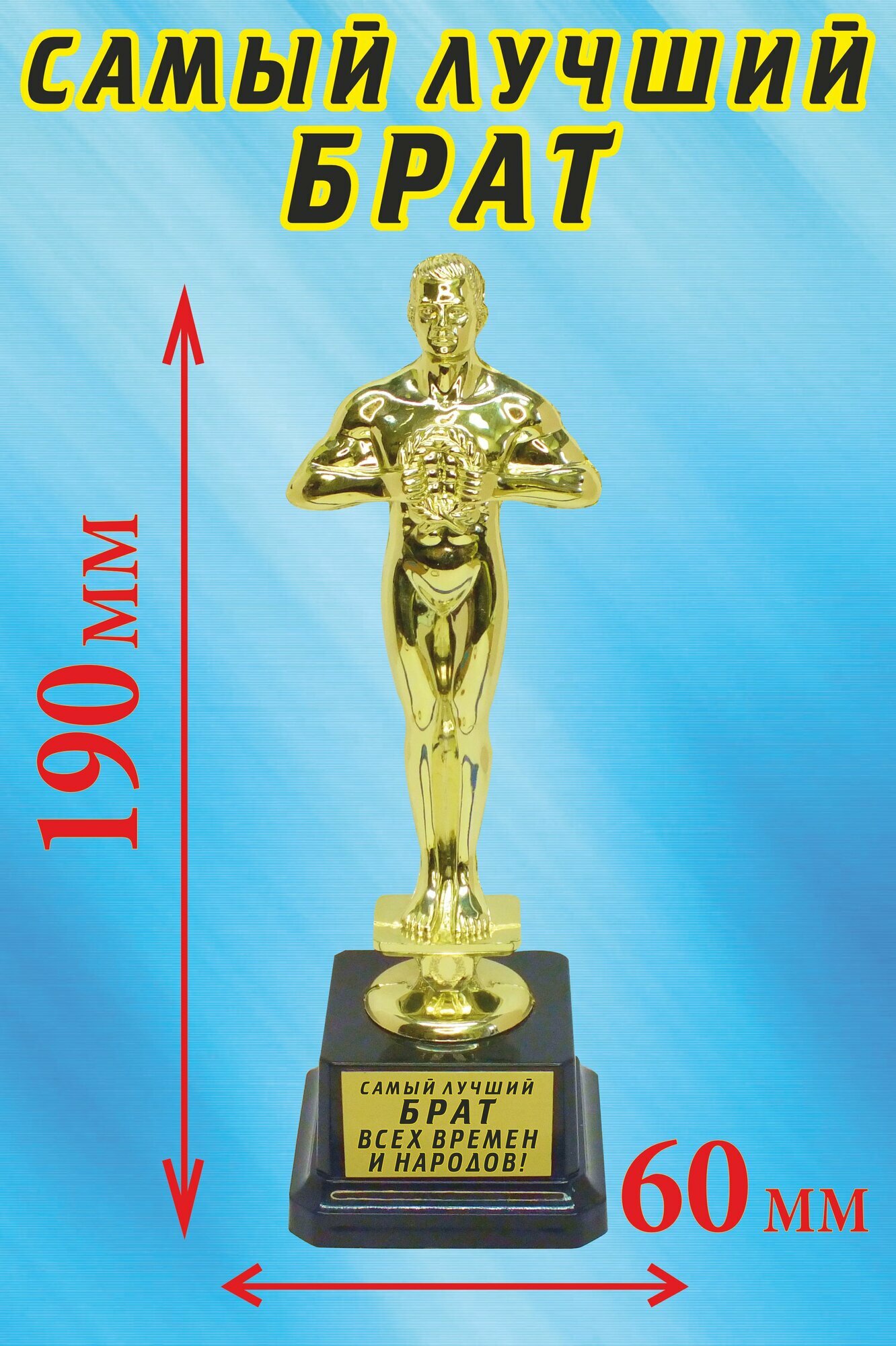 Кубок подарочный Оскар " Самый лучший брат ".