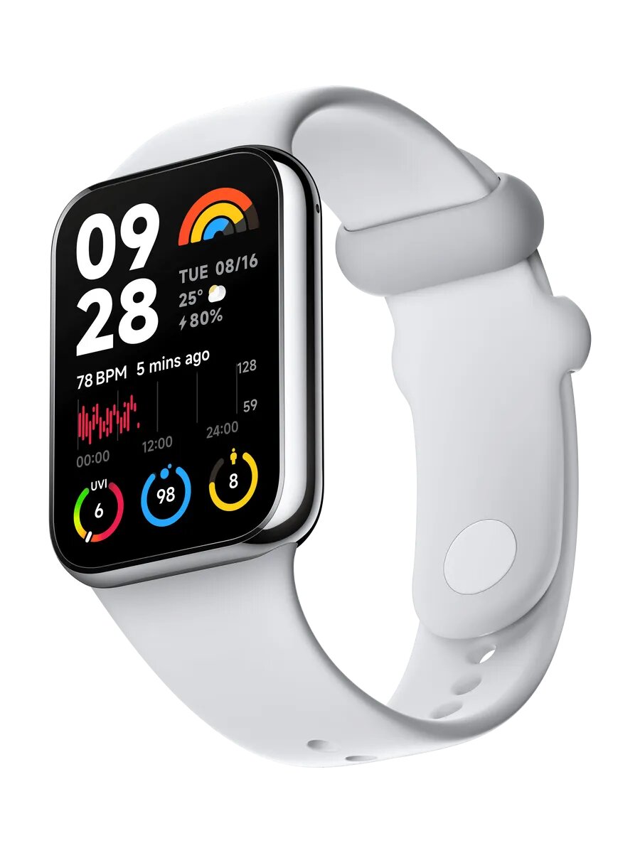 Умные смарт часы Xiaomi Smart Band 8 Pro Light Grey, 1.74", AMOLED, 480x336, IP68, Bluetooth, от Android 6.0, от iOS 12