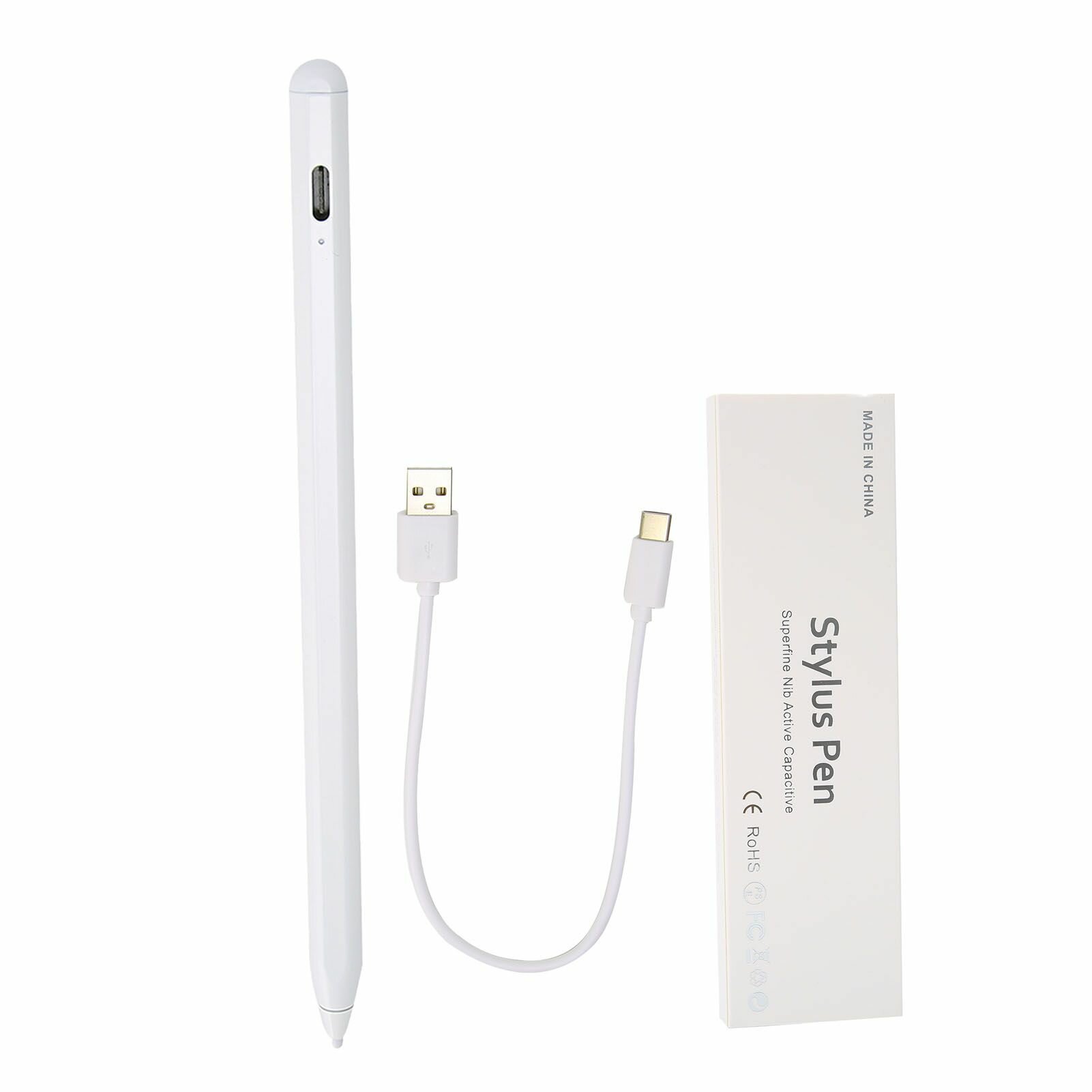 Емкостное перо Active Screen Touch Универсальный Стилус для ipad Планшетный ПК для Android PhoneWhite