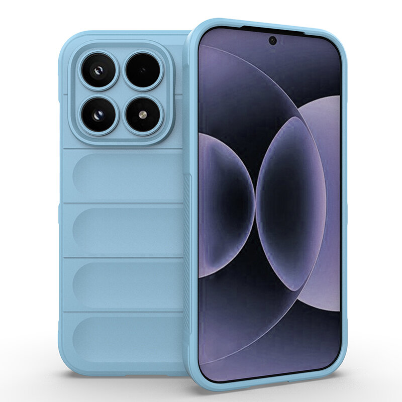 Чехол для Xiaomi 17/Сяоми 17, soft touch, чехол-кардиомонитор, поликарбонат (PC), защита камеры, ударопрочный, усиленные углы, Xiaomi, Xiaomi 17, light blue,