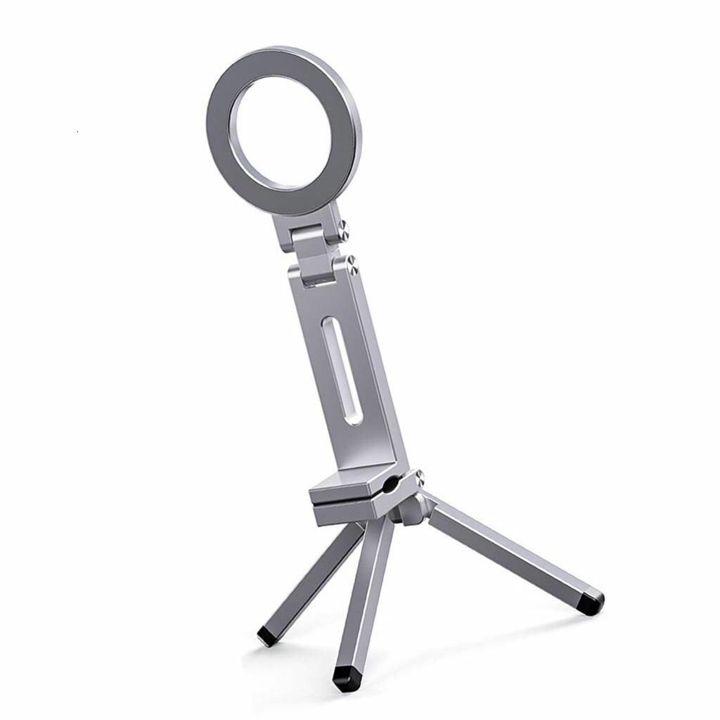 Магнитный карманный штатив для телефона с ручкой, Серебро