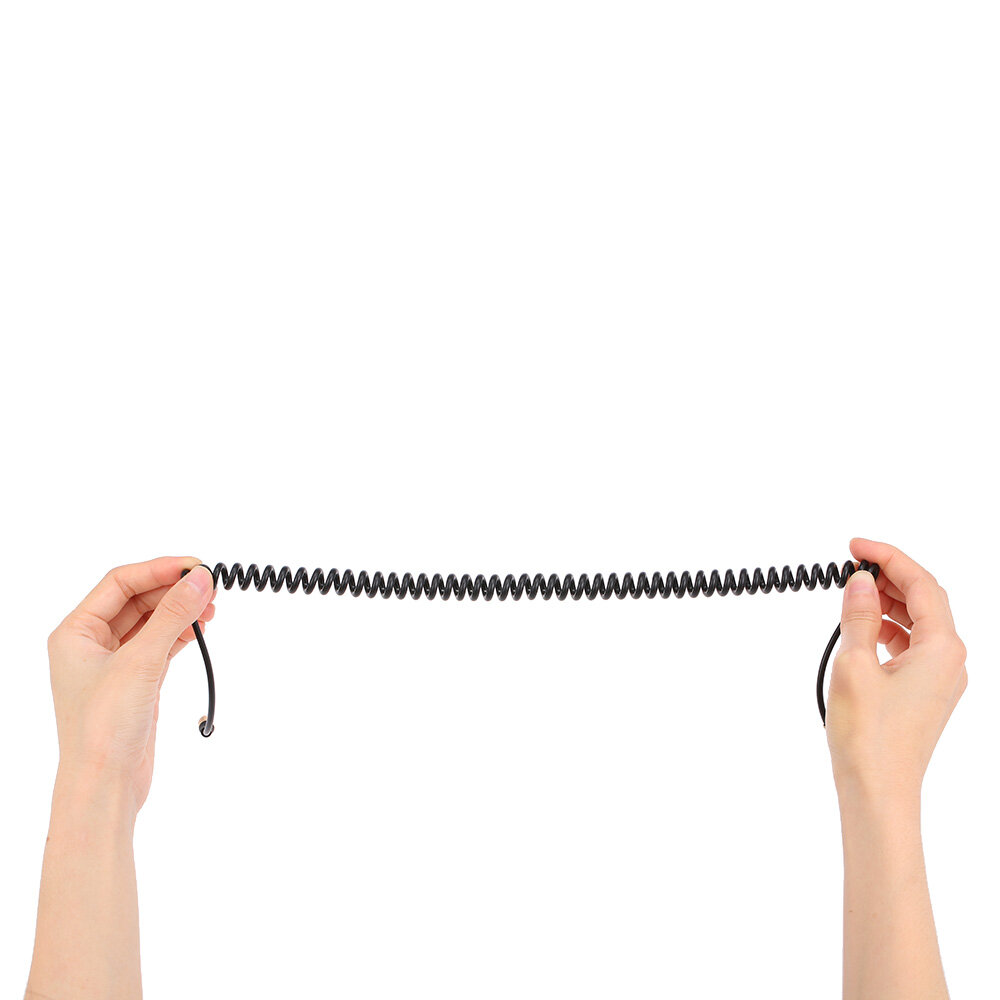 1,7-метровый аудиокабель-удлинитель с разъемом 3,5 мм (штекер-штекер), кабель AUX, аудиокабель 3,5 мм с пружинным растягивающимся телефонным спиральным проводом для компьютера, мобильного телефона