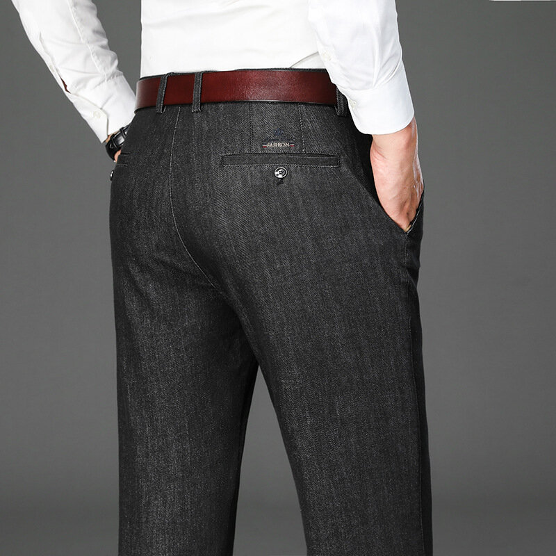 Мужские джинсы Чистый цвет / прямые B1, LI Mall талии_29