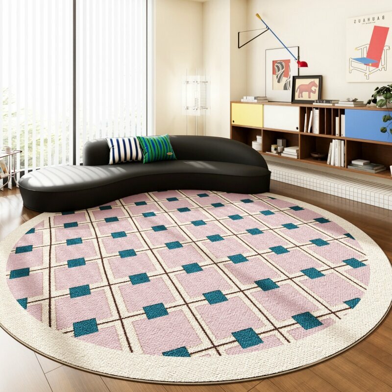 FILIGRANA Высококачественный круглый напольный коврик для дома, звукоизолирующий и противоскользящий, диаметром140