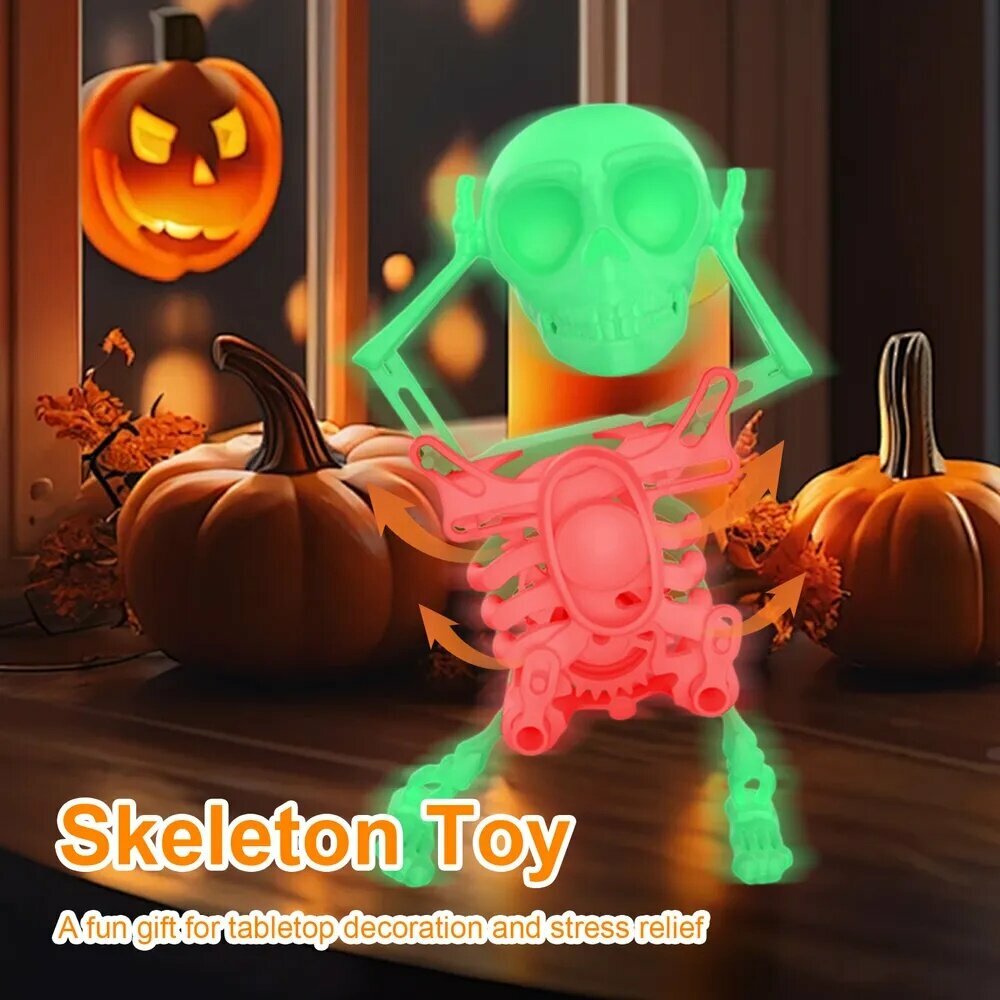 Танцующая скелетная игрушка 3D Swinging Wind Up Skeleton Desktop Prespring Clockwork игрушка
