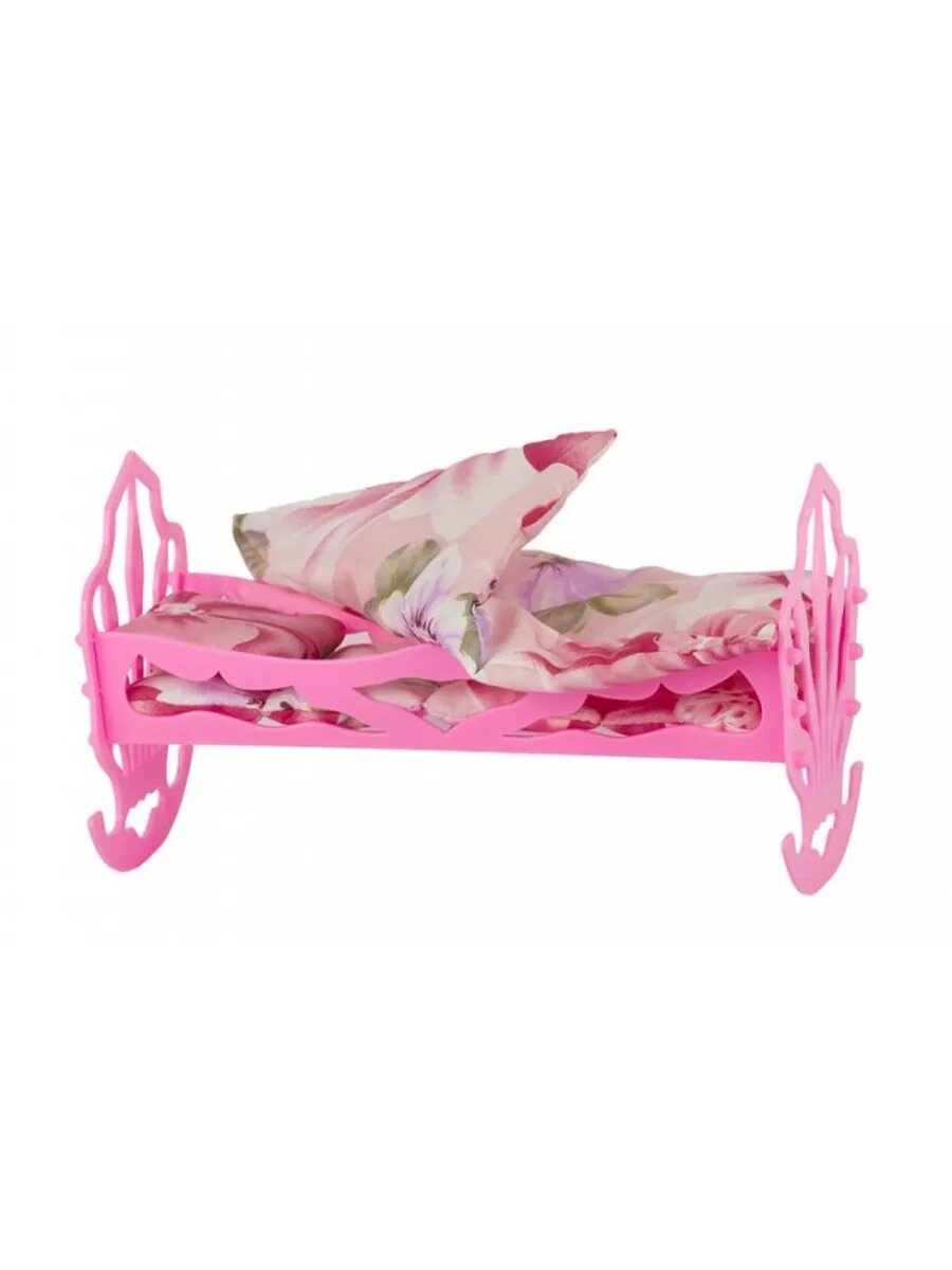 Игрушка Кровать кукольная с комплектом белья (4 пр.) (в па