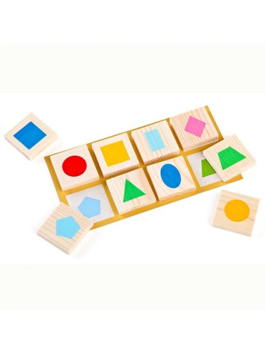 Деревянное лото Геометрические фигуры 6-2222-4