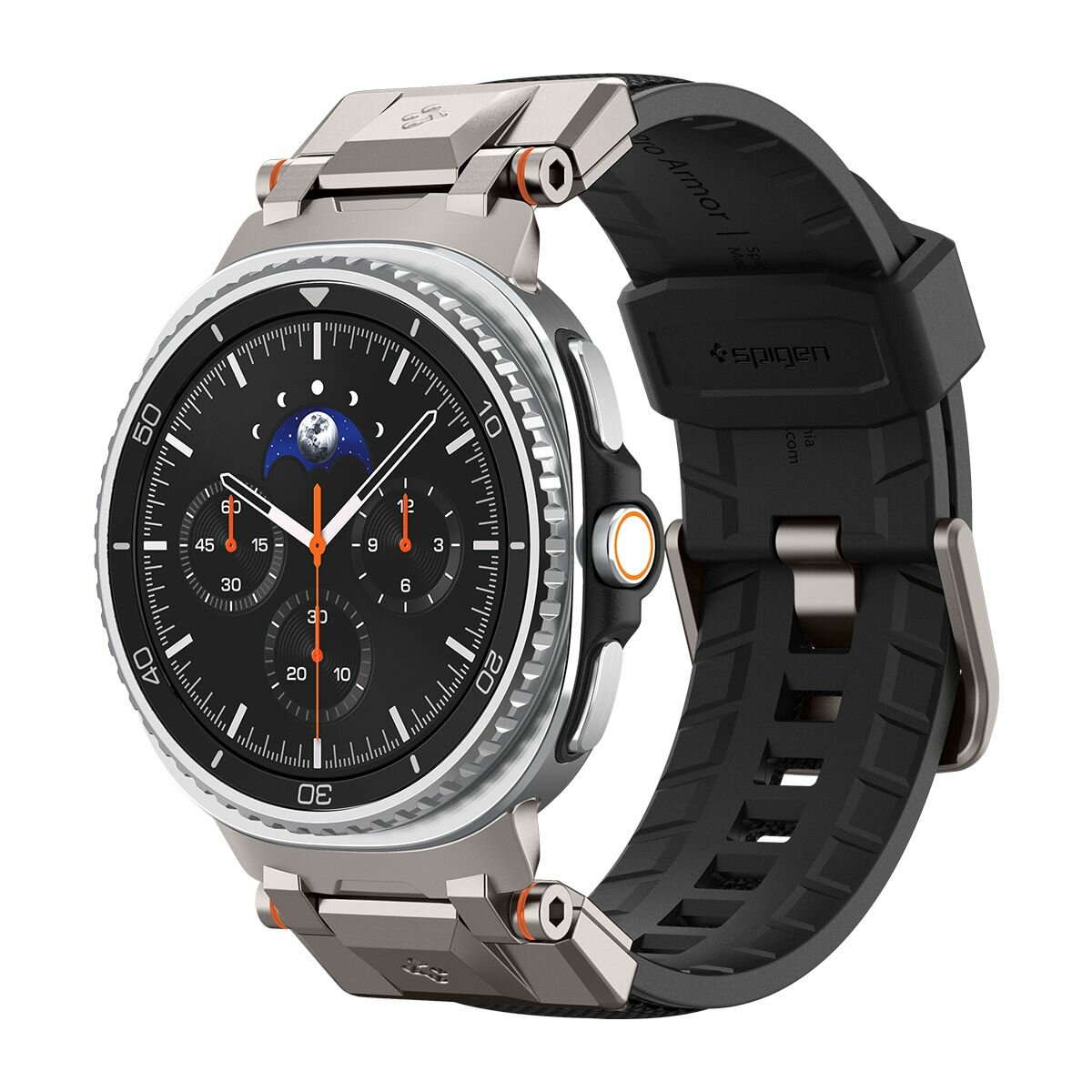 Ремешок Spigen на Samsung Galaxy Watch 8 (46/44/40 mm) (AMP10118) DuraPro Armor / Спиген ремешок для Самсунг Галакси Вотч 8 Черный