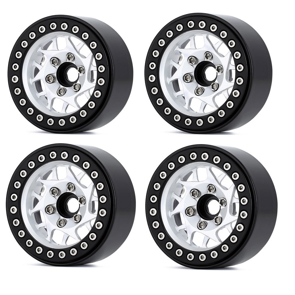 Колодки диска из алюминиевого сплава с фиксацией камеры, диски 2.2 дюйма, ступица, 4 шт, запасные части для радиоуправляемых машин TRAX4, SCX10, 90046, AXI03007, RedCat Gen8 масштаба 1/10