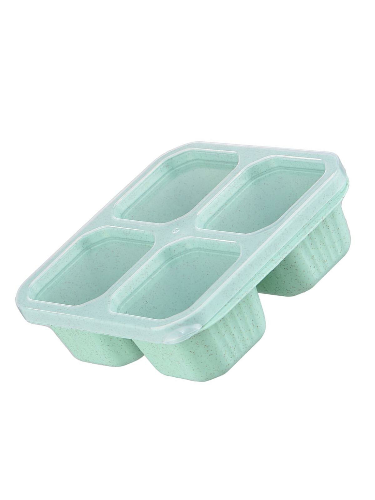 Многоразовый ланч-бокс с 4 отдельными секциями, стильный контейнер для приготовления пищи