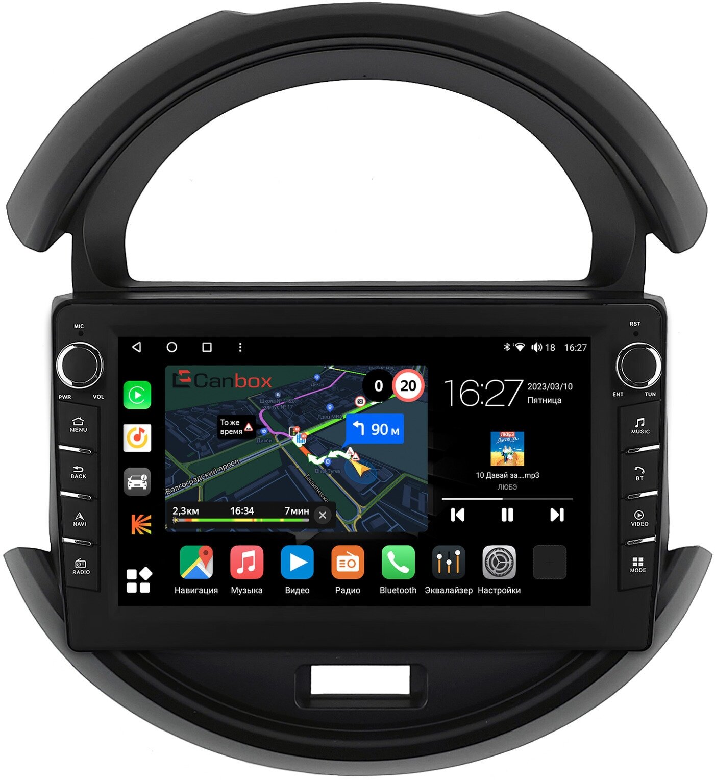 Штатная магнитола Canbox M-Line 7835-10-0661 Suzuki S-Presso 2019-2024 Android 10 (4G-SIM, 2/32, DSP, QLed) С крутилками