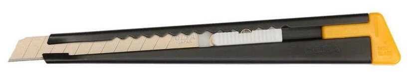 Нож OLFA с выдвижным лезвием, черный, 9мм {OL-180-BLACK} (1 шт)