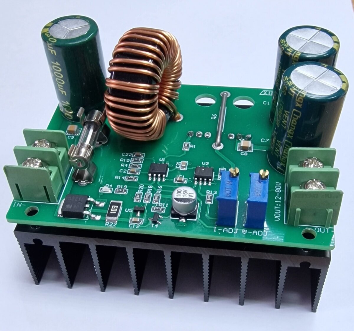 DC-DC повышающий 10-60V в 12-80V 15A 600W