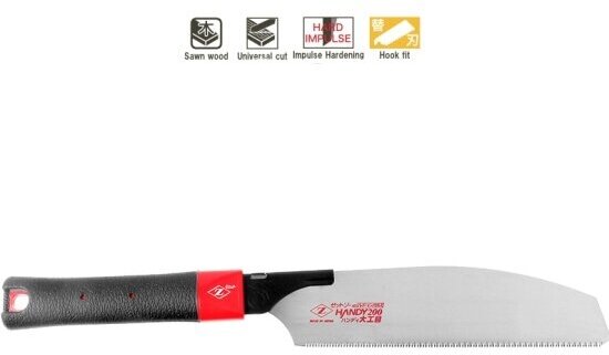 Ножовка Zetsaw Kataba Z.15086, длина полотна 200 мм, шаг зубьев 15TPI, толщина 0,5 мм, для работ по древесине, эргономичная рукоятка