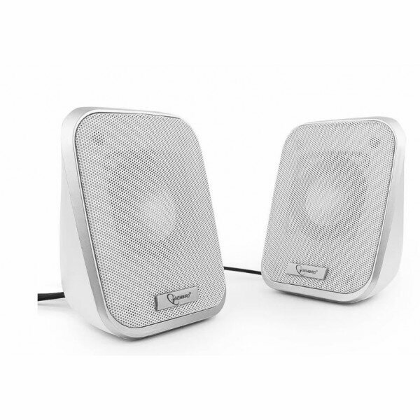 Акустическая система 2.0 Gembird SPK-100-W, белый, 6 Вт, регулятор громкости, USB-питание
