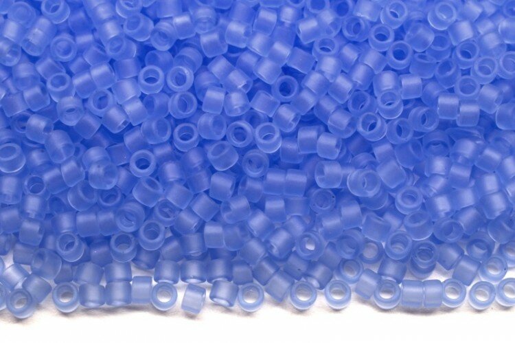 Бисер японский TOHO Treasure цилиндрический 11/0 #0013F светлый сапфир, матовый прозрачный, 5 грамм