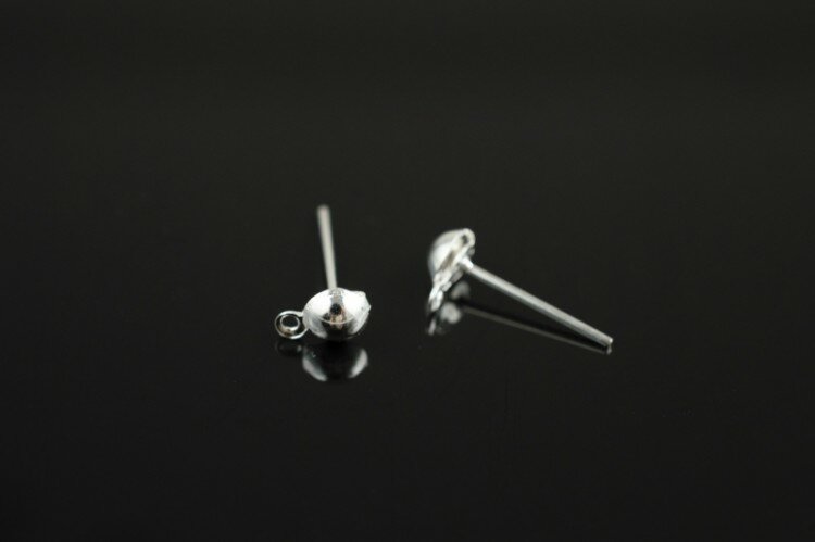 Гвоздики основы для серег 13х4х1мм, отверстие 1,5мм, цвет серебро, железо, 21-083, 2 пары