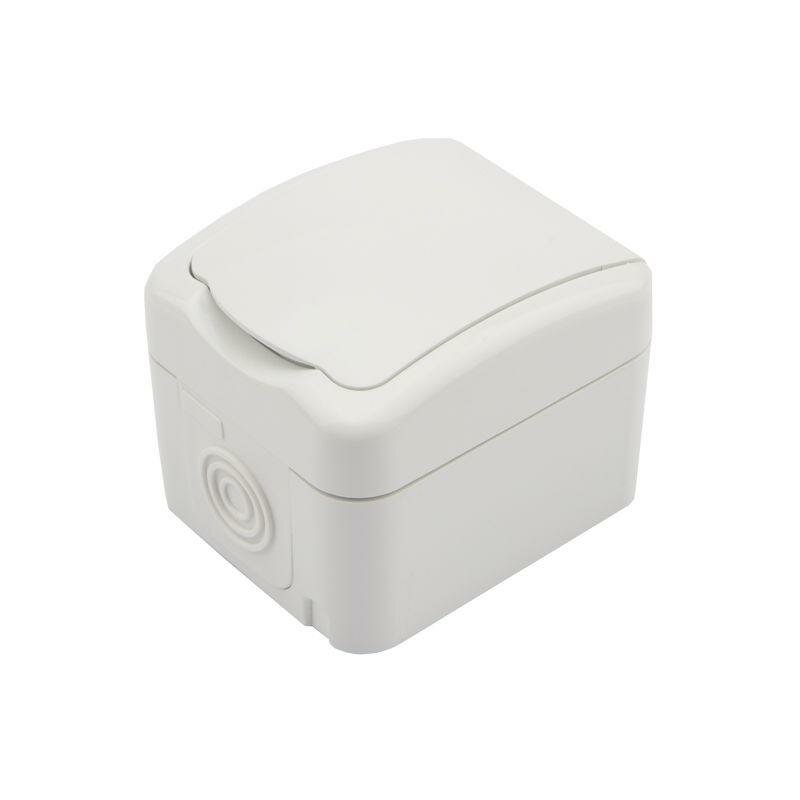 Розетка 1-м ОП Mini OG IP54 с заземл. бел. Kranz KR-78-0604