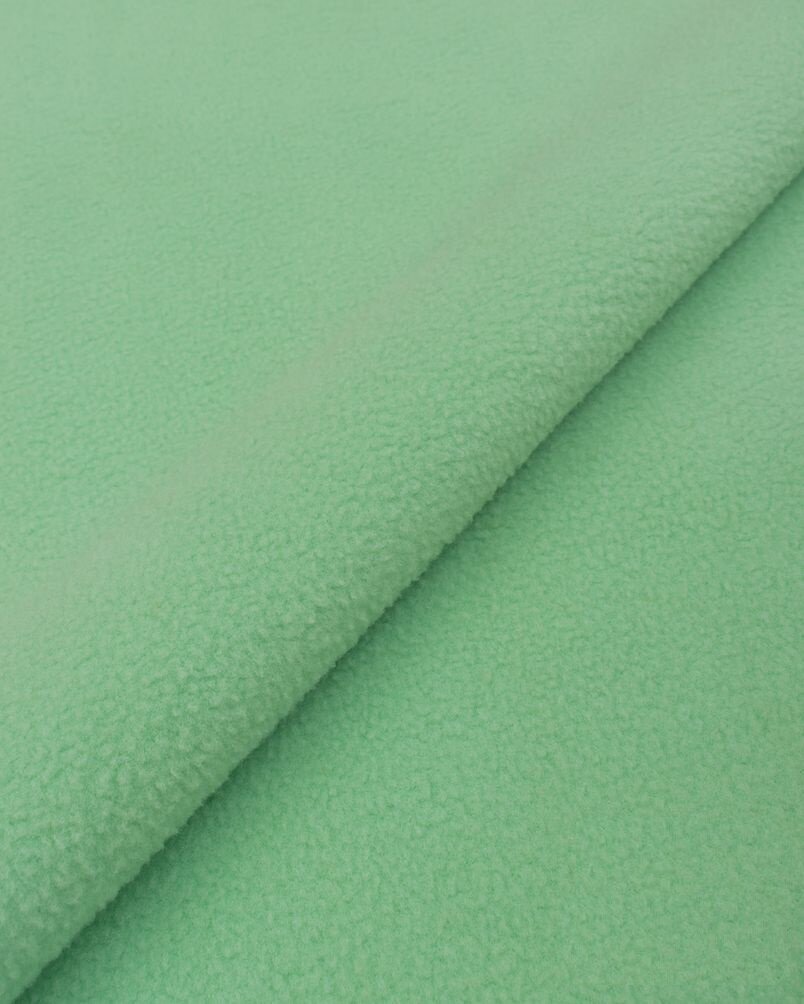 Ткань флис антипиллинг 220 гр, цвет светло-зеленый. Готовый отрез 1*1,5м